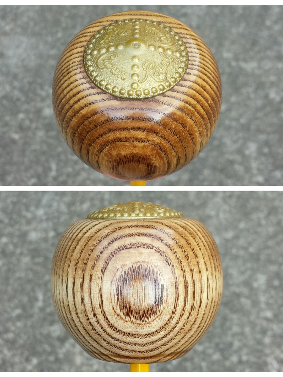 Ash Knob, Brown with Crown Inlay | Fox Designs Etc.